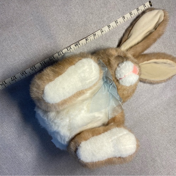 SKM | Toys | Vintage Bunny Rabbit Plush Beige Brown Hard Stuffed Animal ...